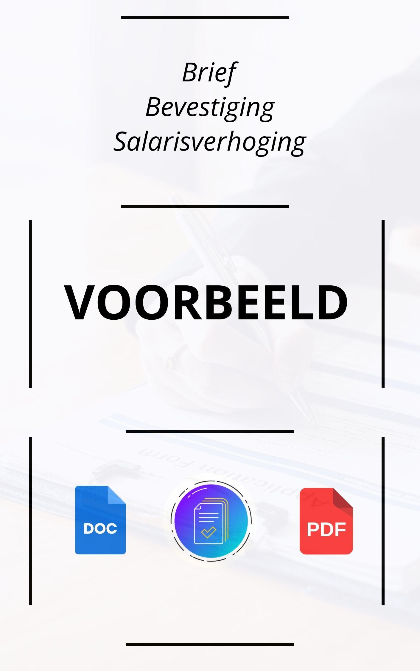 Brief Bevestiging Salarisverhoging Voorbeeld