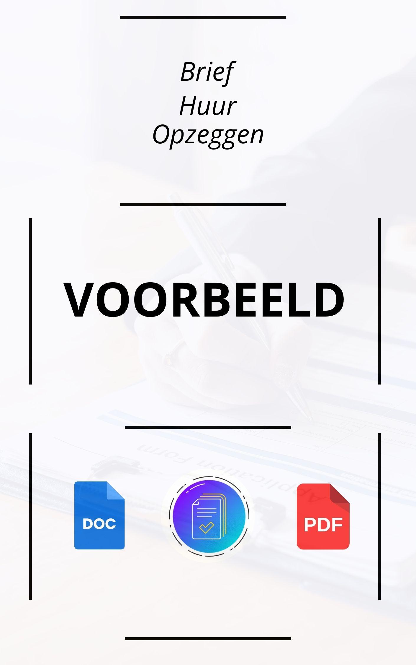 Brief Huur Opzeggen Voorbeeld